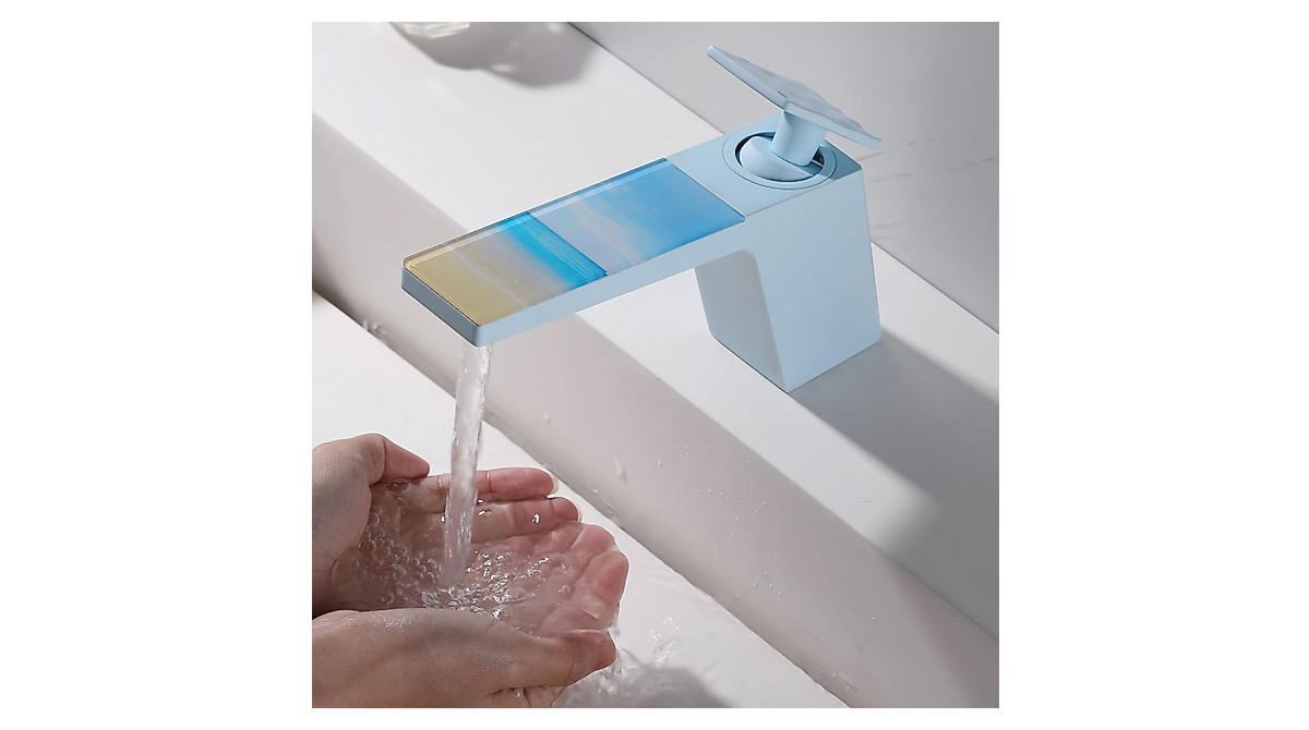 Blue Modern Bathroom Faucet - Durable & Stylish
