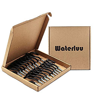 WaterLuu 20 Pack 2.9 Inch Heavy Duty Ceiling Hooks Plant Hooks Vinyl Coated Screw-in Wall Hooks, Kitchen Hooks, Cup Hooks Great for Indoor & Outdoor Use（20 Black