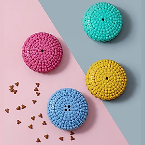 WSGP Interactive Dog Treat Dispensing Toy for IQ Training | Catch Fetch Toy with Bell Inside | Slow Feeder Toy for Cats and Small Dogs | Dental Chew Toy BPA Free for Pet Teeth Cleaning (Yellow)