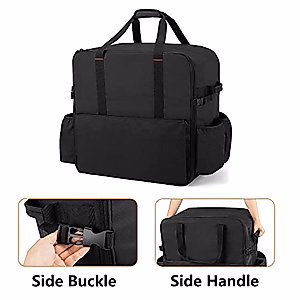 SAMDEW 17 Inch Tabletop Griddle Carry Bag, Outdoor Griddle Cover Compatible with 17 Inch Tabletop Griddle with Hood, Portable Griddle Storage Case for Tabletop Griddle 17-Inch with Hood, Bag Only