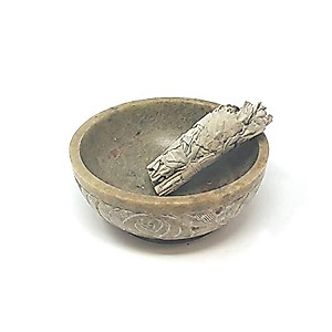 vrinda Soapstone Scrying/Smudge Bowl
