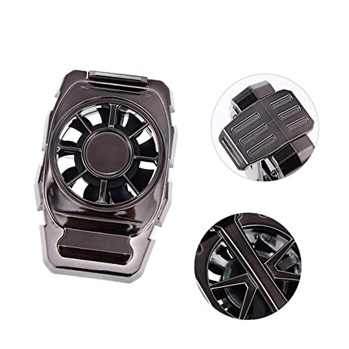 WOONEKY Radiator Reduction Cooling Practical Noise for Cellphone Live Cooler Streaming Portable Game Device Cretaive Outdoor Gaming Fan Professional Mini Smartphone Handle Cell Phone