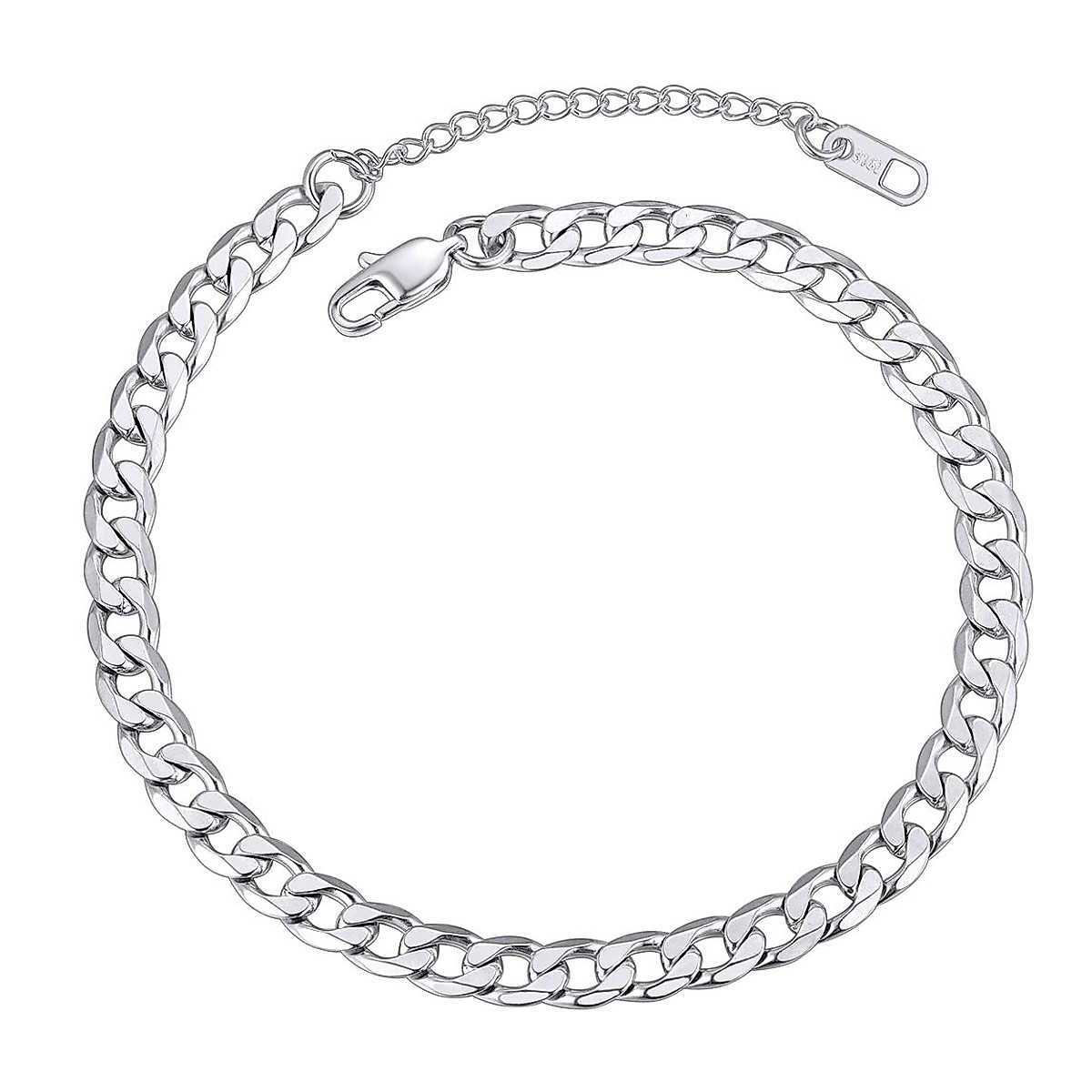Anklets for Women Stainless Steel Barefoot Jewelry Ankle Bracelets Cuban Link Ankle Chain Mens Chain Anklet