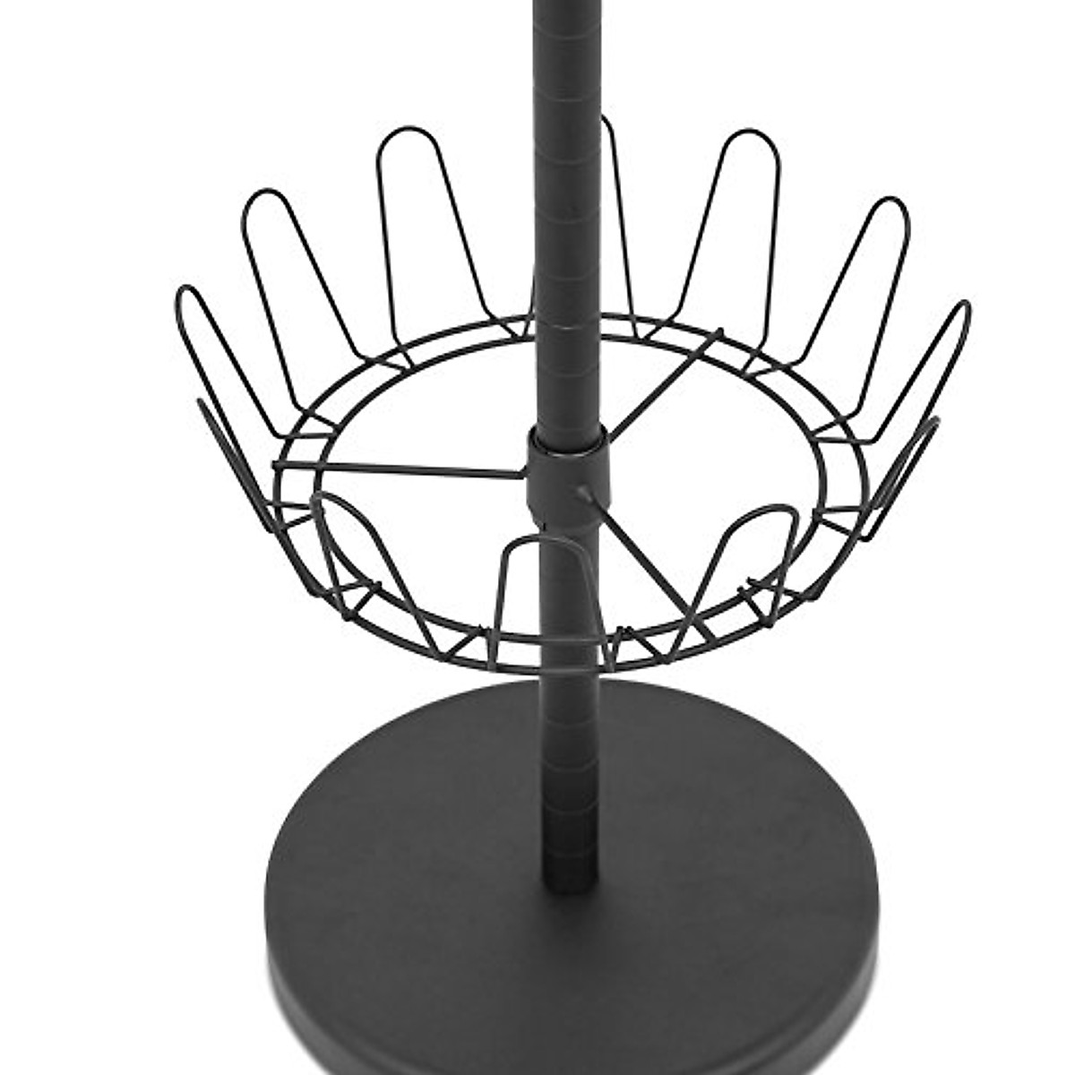 Internet's Best 3 Tier Metal Shoe Tree - Black Finish - 18-Pair Shoe Organization Rack - Storage Organizer - Free Standing Tower Weighted Base - Strong Sturdy