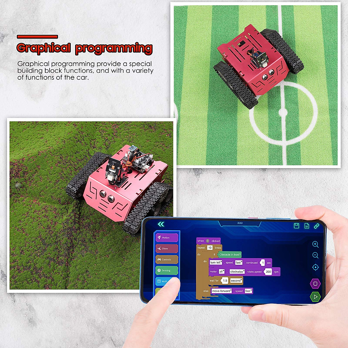 ELEGOO Conqueror Robot Tank Kit with UNO R3 for Arduino Robotics for Kids Ages 8-12 12-16 STEM Science Kits Coding Robots Toys for 8+ Year Old Boys Girls Teens Circuits Engineering Building Project