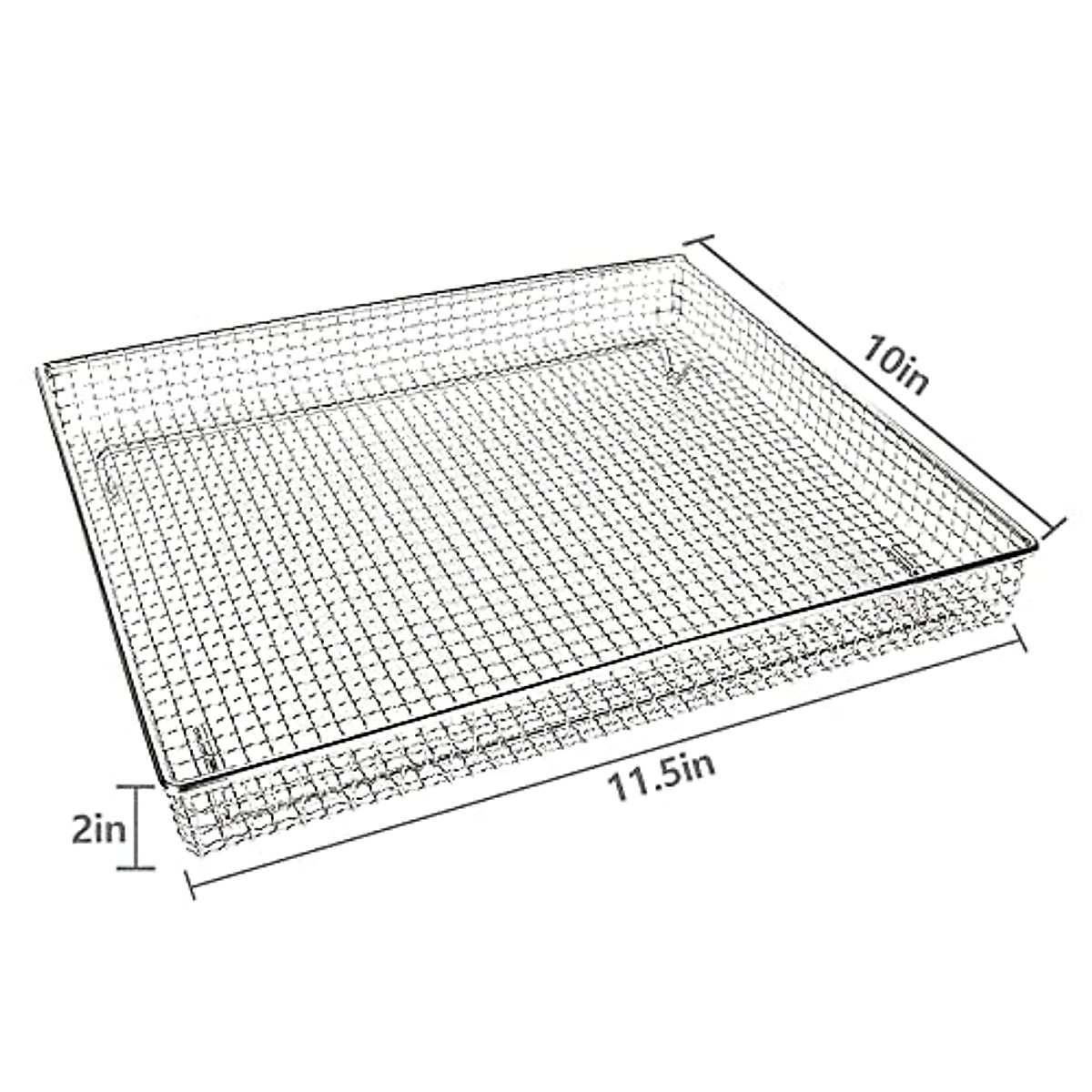 Air Fryer Basket, Air Fryer Basket for Oven,Compatible with Cuisinart TOA-60 Serie/TOA-65 Air Fryer, 304 Food-Grade Air Fryer Stainless Steel Basket, Cooking and Baking for Convection Toaster Oven
