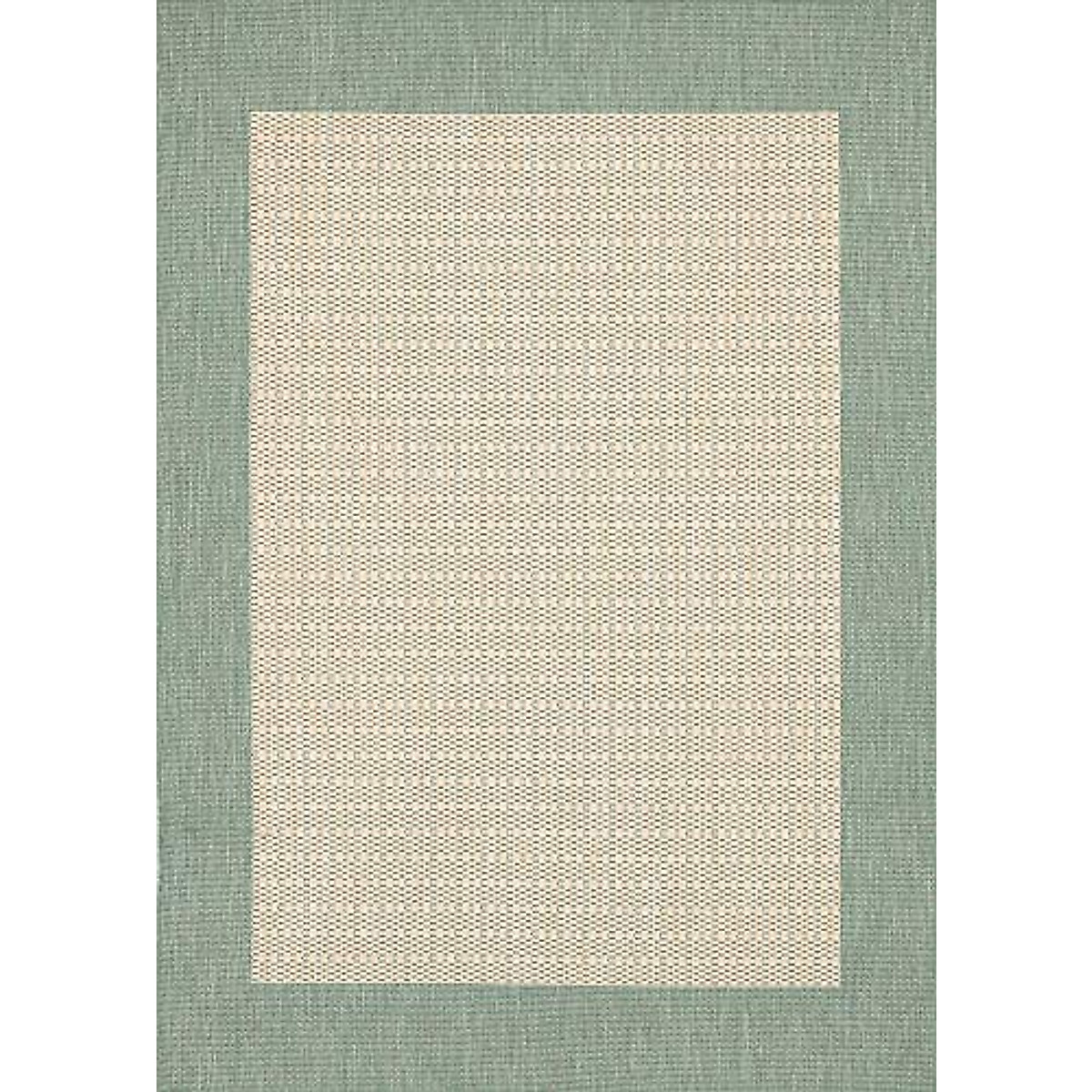Couristan Recife Checkered Field Indoor/Outdoor Area Rug, 3'9" x 5'5", Natural-Green