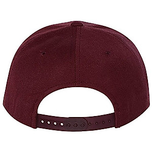 Joe's USA Koloa Surf Thruster Patch Logo Solid Snapback Hat-Maroon