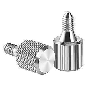 Attachment Knob Thumb Screws for Kitchenaid Stand Mixers and Kitchen Aid Accessories. Hub Screw Accessory Replacement x 2 pcs, Metallic Silver