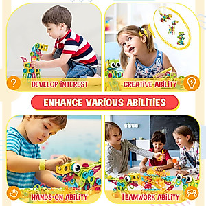 Dolanus 189 PCS STEM Toys Building Blocks - Toddler Toys for 3 4 5 6 7 8 Year Old Boys | Building Toys for Kids Ages 4-8 | STEM Activities for Kids Ages 5-7 | Present Birthday Gift for Boys