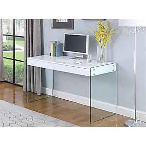 Milan Contemporary Desk, Gloss White