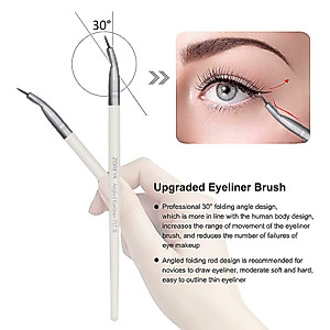 ZOREYA Makeup Brushes - 15 Pcs Premium Bamboo Charcoal Infused Bristles Makeup Brush Set, Foundation Concealers Eye Shadows Make Up Brush,Eyeliner Brushes(White)