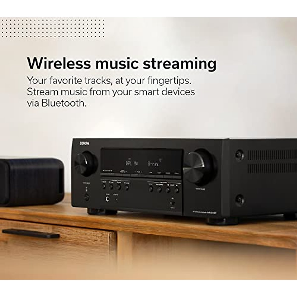 Denon AVR-S570BT 5.2 Channel AV Receiver - 8K Ultra HD Audio & Video, Enhanced Gaming Experience, Wireless Streaming via Built-in Bluetooth, (4) 8K HDMI Inputs, Supports eARC, HD Setup Assistant