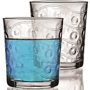 Circleware Cosmo Huge 16-Piece Glassware Set of Highball Tumbler Drinking Glasses and Whiskey Cups for Water, Beer, Juice, Ice Tea Beverages, 8-15.75 oz & 8-12.5 oz, Parade