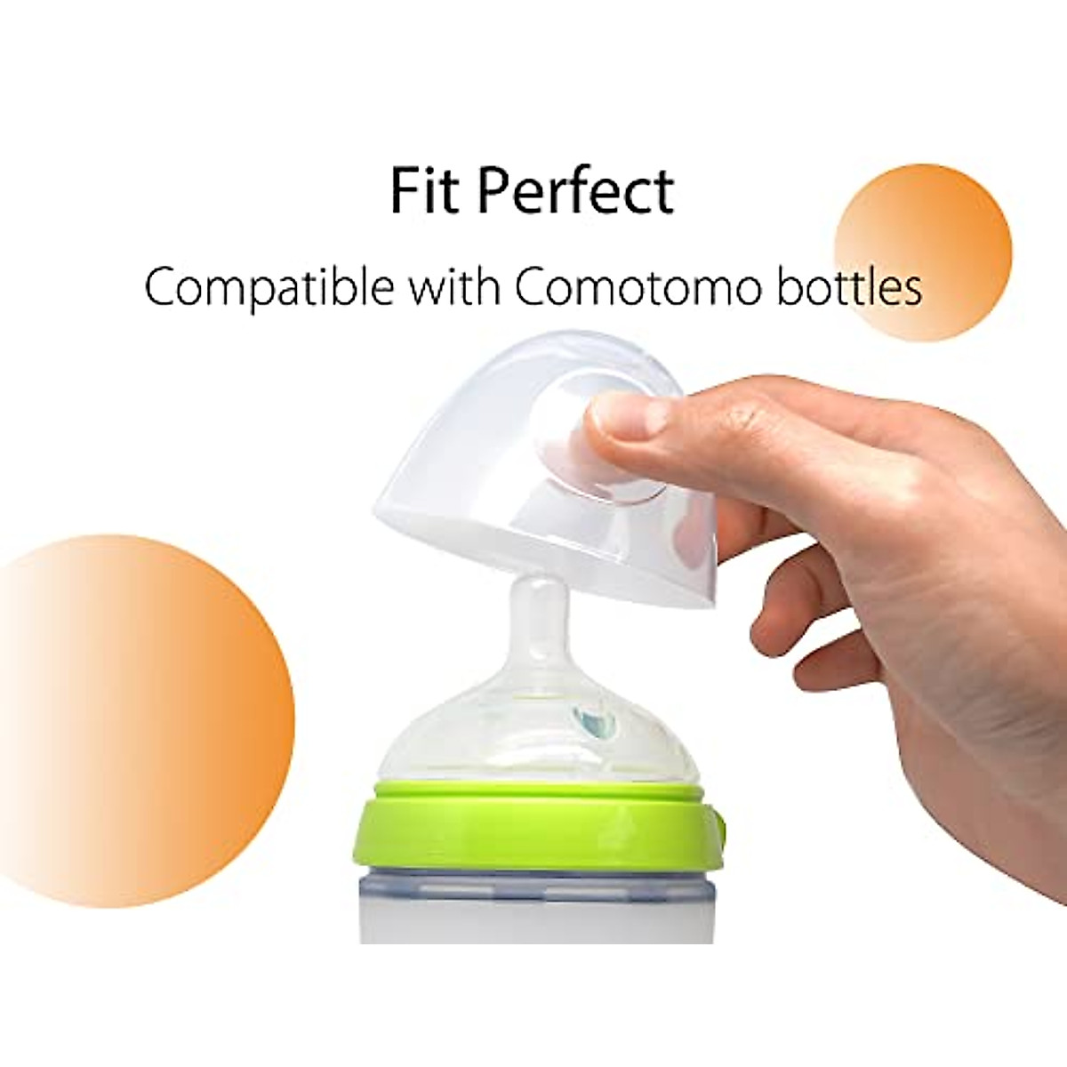 Baby Bottle Replacement Cap Lid for Comotomo 5 Ounce and 8 Ounce Silicone Bottle, 2 Count