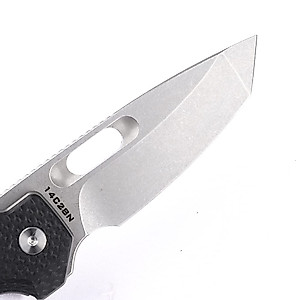 JEABROTHER pocket folding knife, 14C28N blade, carbon fiber handle