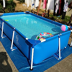 LIHONK Above Ground Swimming Pool Steel Frame Kids and Adults Can Swim Family Above Ground Pool Free Cover & Floor Cloth & Swimming Pool Water Toys Patio Lawn Garden (Size : 4.5 * 2.2 * 0.84m)