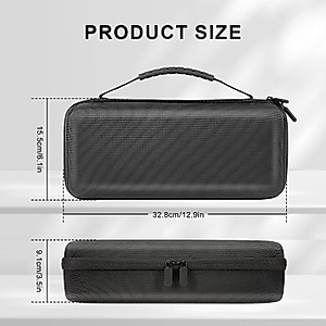 Gepicest Carrying Case for Steam Deck Rog Ally Switch Oled Hori Split Pad Pro Handheld Console Gaming Accessories Dock Station AC Charger Large Travel Portable Game Case Black