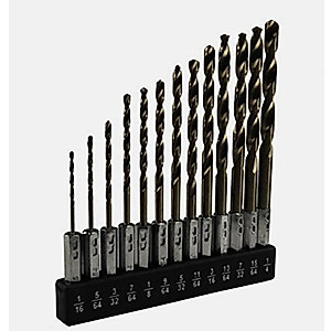 Pro 13pc Hex Shank Quick Change Cobalt Drill Bit Set Multi Bits