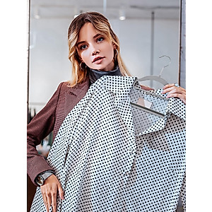 HOUSE DAY Plastic Hangers 50 Pack, Plastic Clothes Hangers Non Slip Hangers, Heavy Duty Plastic Hangers with 360° Swivel Hook, Ultra Thin Hangers Space Saving, Gray Hangers for Closet