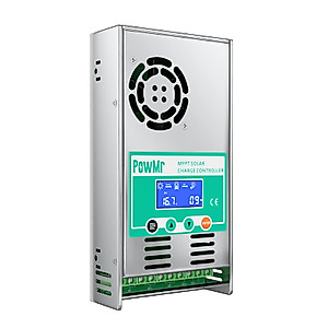 PowMr MPPT Solar Charge Controller 60 amp 48V 36V 24V 12V Auto - Max 160VDC Input, LCD Backlight Solar Charge Controller for Vented Sealed Gel NiCd Lithium Battery【Software Update Version】