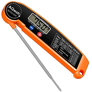 AQwzh PRO TP01 Digital Meat Thermometer for Kitchen BBQ Grill Temperature (Orange)