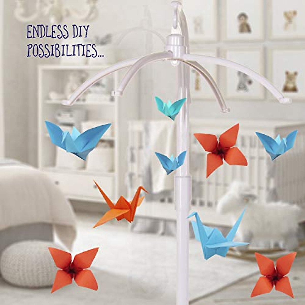 Glenna Jean DIY Non Musical Baby Crib Mobile Music Box Holder Arm Bracket Nut Screw Box