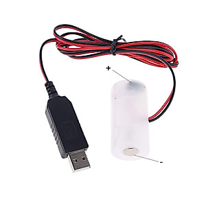 S-YUWEN Battery Eliminator US Plug USB Power Supply Adapter Replace 1-4pcs 1.5V LR14 C Battery Eliminator for Clocks Toys Lamps and More Electronic Devices Replacement C Cell Batteries