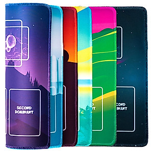 Doomlings Playmats, 6 Individual Player Mats Card Game - Includes 6 Unique Designs 11" x 22"