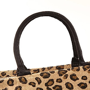 DINYAO Women Summer Beach Shoulder Bags Large Capacity Jute Shopping Tote 16.5x13x7 (Zebra)