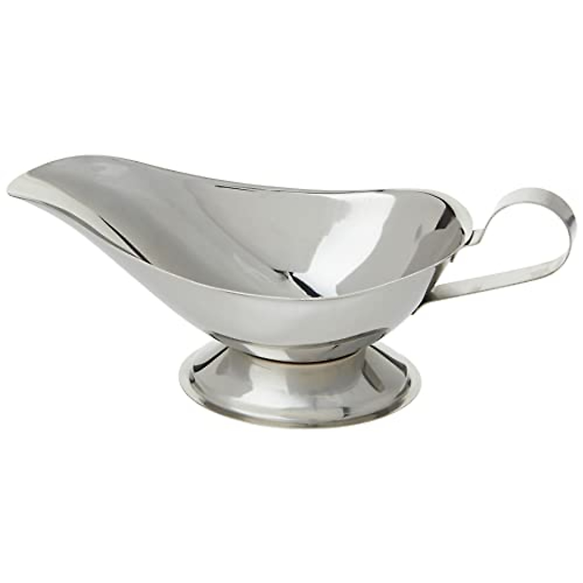 Winco Gravy Boat, 10-Ounce, Stainless Steel, Medium