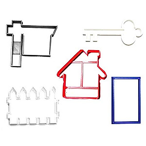 HOUSEWARMING NEW HOME REAL ESTATE REALTOR SET OF 5 COOKIE CUTTERS MADE IN USA PR1360