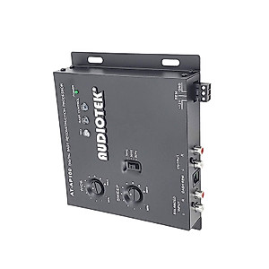 Audiotek AT-AP100 1/2 Din Car Audio Digital Bass Processor & Sound Restoration, Crossover for Car Subwoofer Tuners w/Bass Knob Input 15V RMS and Maximum Output 13.5V Peak