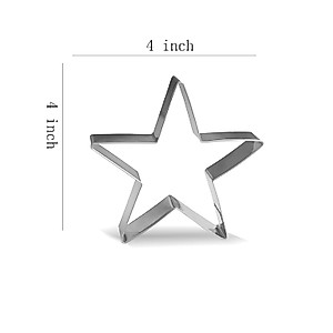 Keewah 4th of July Cookie Cutter Set - 8 Piece - USA, Bunting, Cupcake, Ice Cream, Firework Ribbon, Star - Stainless Steel