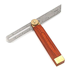 MY MIRONEY 9" T-Bevel Sliding Angle Ruler Protractor Multi Angle Adjustable Gauge Measurement Tool Hardwood Handle with Metric & Imperial Marks