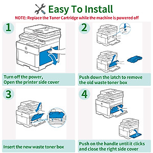 WorkPlus Compatible for WorkCentre 6515 Waste Toner Box for Xerox 6515 WorkCentre 6510 VersaLink C500 C505 C600 C605 Waste Toner Cartridge(Part#108R01416)