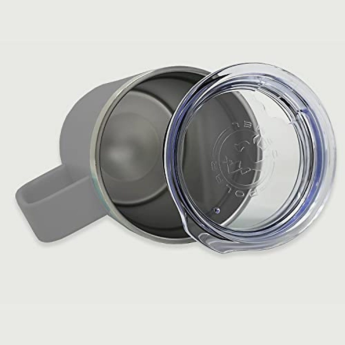 LaserGram 15oz Vacuum Insulated Coffee Mug, Flag of Ukraine, Personalized Engraving Included (Gray)