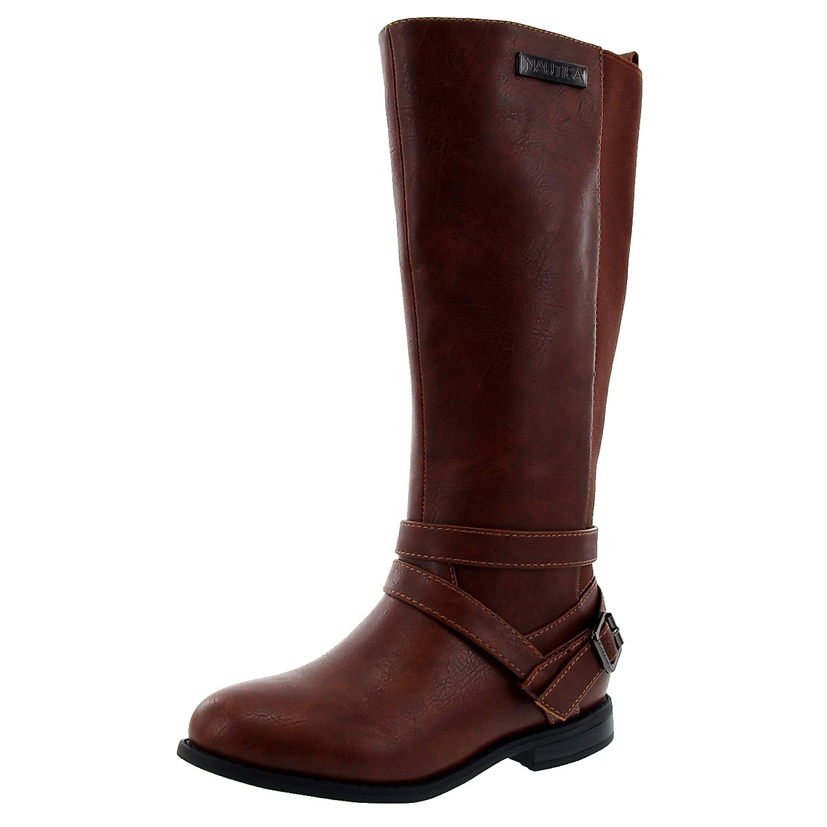 NAUTICA Girls Riding Boots for Little Equestrian - Stylish Knee High Fashion Boots for Toddler and Big Kids - Brown Horseback Adventure in Every Step -Everes-Cognac-2