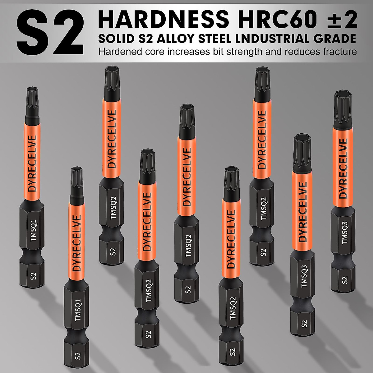 10-Pack 8 Point Star Bit - Professional 8 Point Torx Bit (Magnetic Heads & Hex Shank) - Double Square Bit Set Made of Premium S2 Alloy Steel - 8 Point Star Bit for Trailer - Sizes #1, #2 and #3