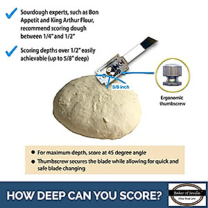 Baker of Seville Bread Lame – Now with 6 Included blades. Change from Straight or Curved Blade Lame in seconds with the Patented Design. Built for professional and serious bakers.