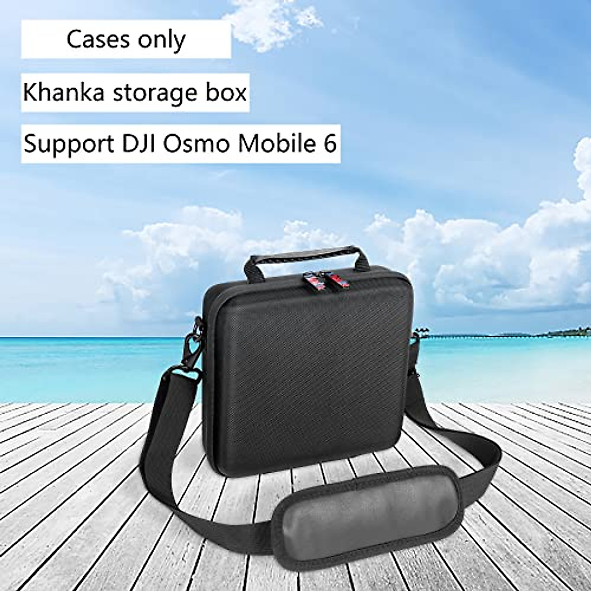 Khanka Hard Travel Case Compatible with DJI Osmo Mobile 6 Smartphone Gimbal Stabilizer, DJI OM Fill Light Phone Clamp, Case Only