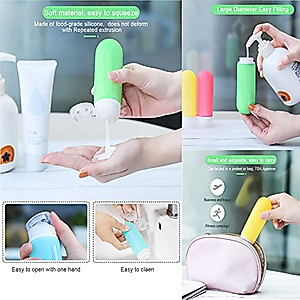 KHLZ Travel Bottles for Toiletries, Travel Size Containers BPA Free Leak Proof Travel Tubs Tsa Approved, Travel Accessories for Shampoo Conditioner Lotion (3oz, 3 Pack)