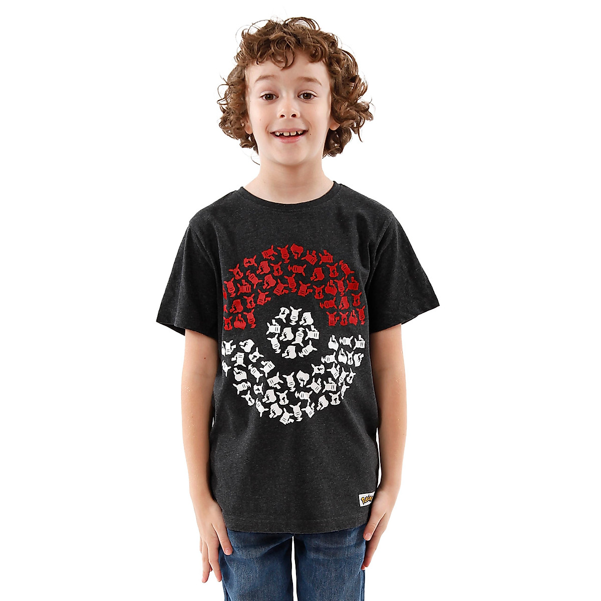 Pokémon T-Shirt | Boys Pikachu T Shirt | Pokeball Boys Tshirt | Official Pikachu Merchandise | 10 Black