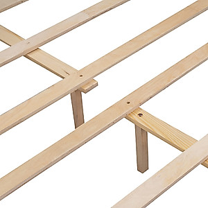 Queen Size Rustic Casual Style Platform Bed with 2 Storage Drawers & Headboard, Wooden Frames with No Box Spring Needed for Bedroom Small Space Boys Girls Adults Teens, White