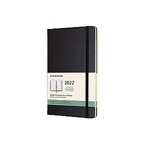 Moleskine Classic 12 Month 2022 Weekly Horizontal Planner, Hard Cover, Large (5" x 8.25"), Black