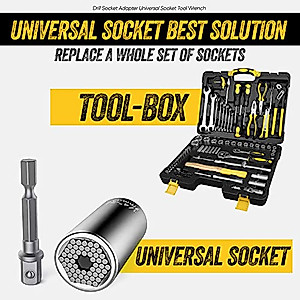 TEXASDELUXE Drill Socket Adapter Universal Socket Tool Wrench