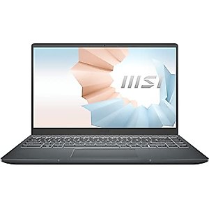 MSI Modern 15A Thin and Light Daily Laptop: 15.6" FHD 1080p, Intel Core i7-1195G7, Intel Iris Xe, 8GB, 512GB SSD, Win10, Carbon Gray (A11MU-653)