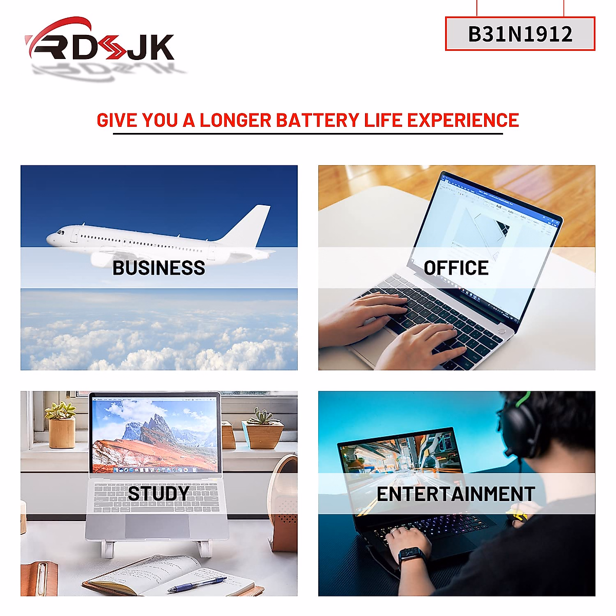 B31N1912 C31N1912 Laptop Battery for Asus VivoBook 14 E410M E410MA L410M L410MA E410KA E510MA E510KA F414MA L510MA R522MA E410MA-EK007TS EK087T E410MA-EK991TS L410MA-BV077TS E510KA-EJ033TS 11.55V 42Wh