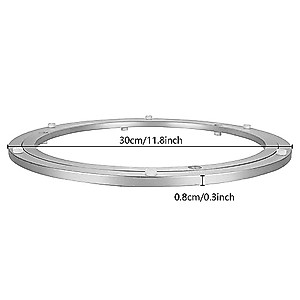 2 Pack 12 Inch Lazy Susan Turntable Hardware, Metal Rotating Turntable Bearings Swivel Plate, Heavy Duty Lazy Susan Bearing Hardware for Dining Table, Workbench