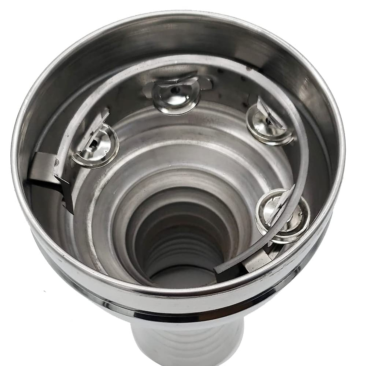 ZAZA Percussion 16'' Length Aluminum Darbuka, 8" Tunable Synthetic Head and Internal Jingles Doumbek (Silver)